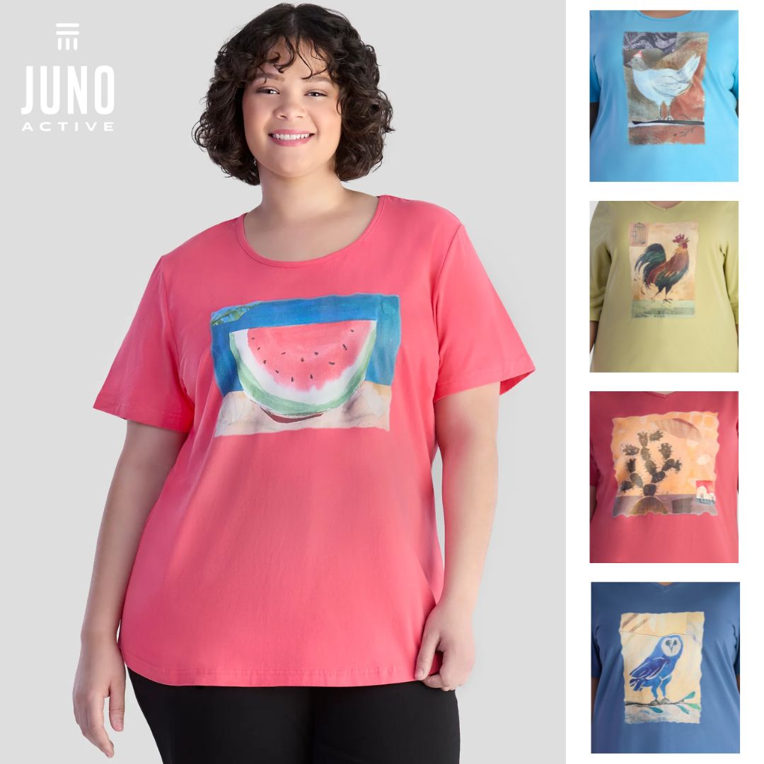 Exclusive Plus Size Graphic Tees from JunoActive