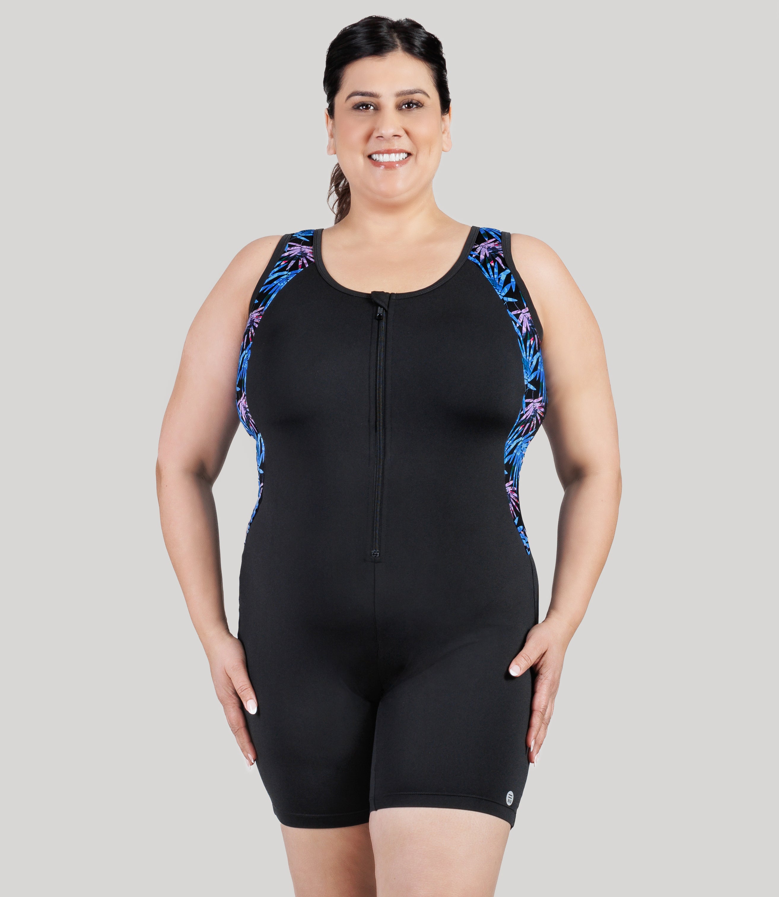AquaSport Crossback Plus Size Aquatard Jewel Palmetto Print ...
