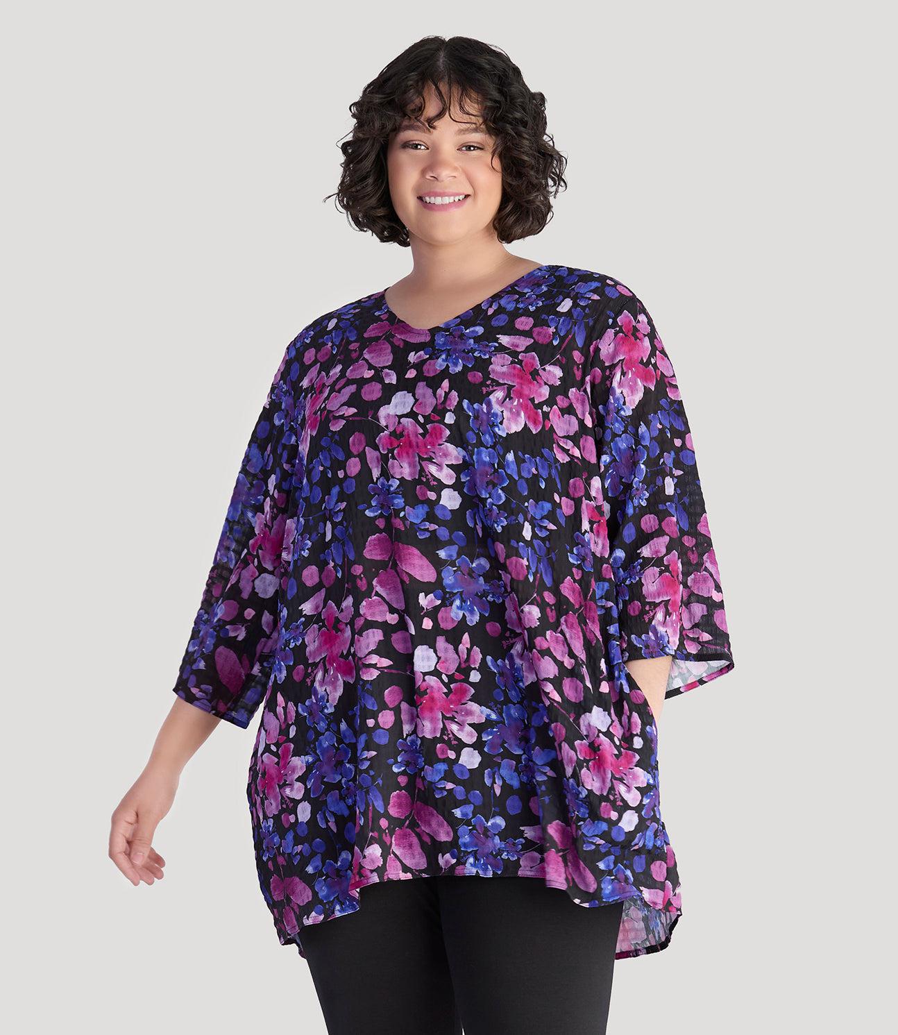JunoActive BellaStyle Tunic Cover-Up Floral Elegance Print | JunoActive ...